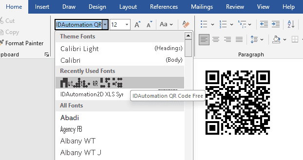 Free Barcode Font for QR Code Download
